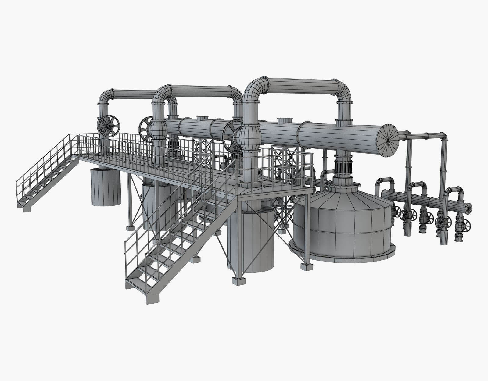 Piping System 4 - 3D Model by virtual3d