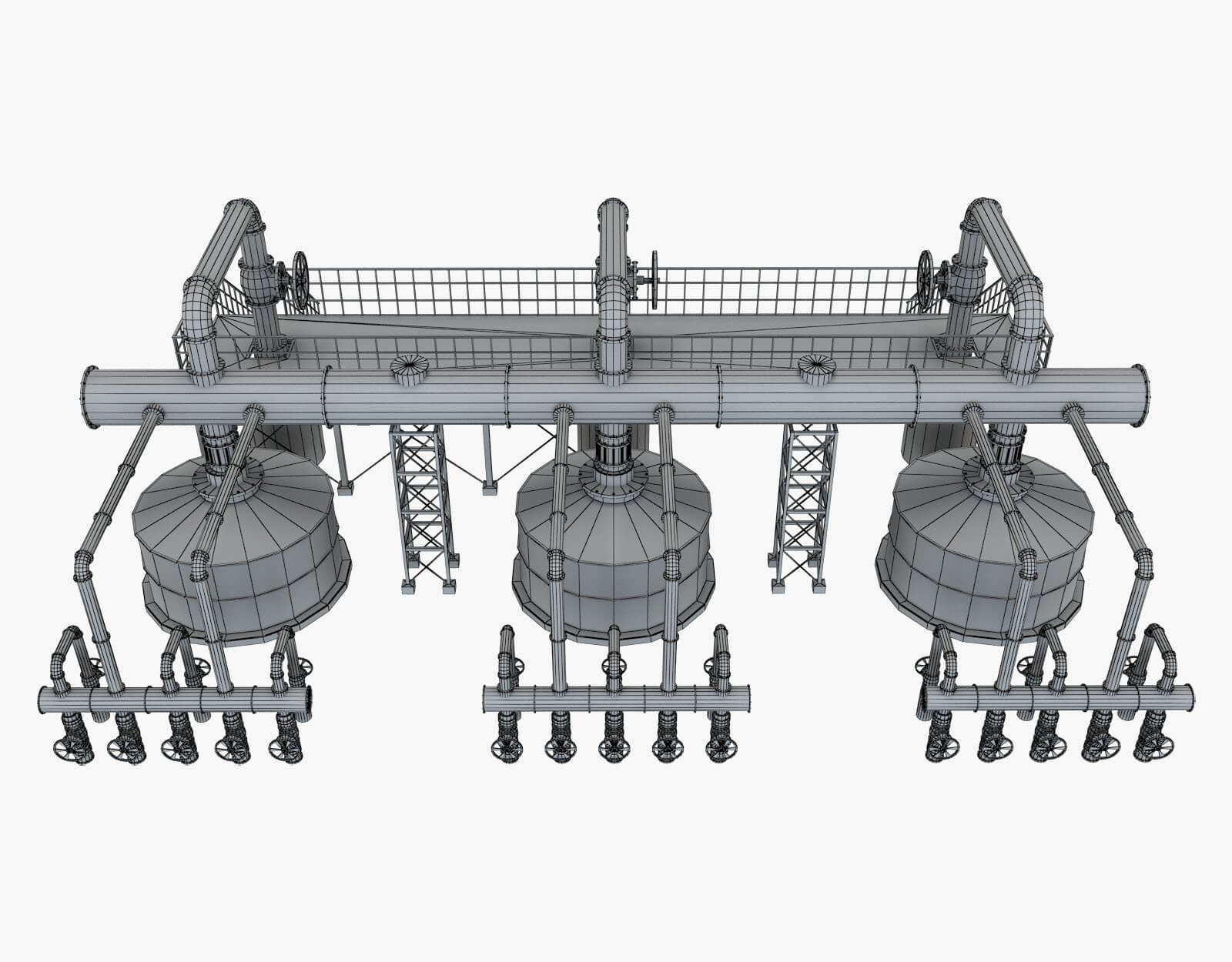 Piping System 4 - 3D Model by virtual3d