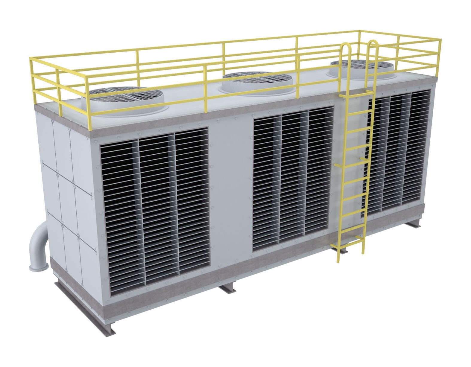Rooftop Cooling Unit 1 - 3D Model by virtual3d