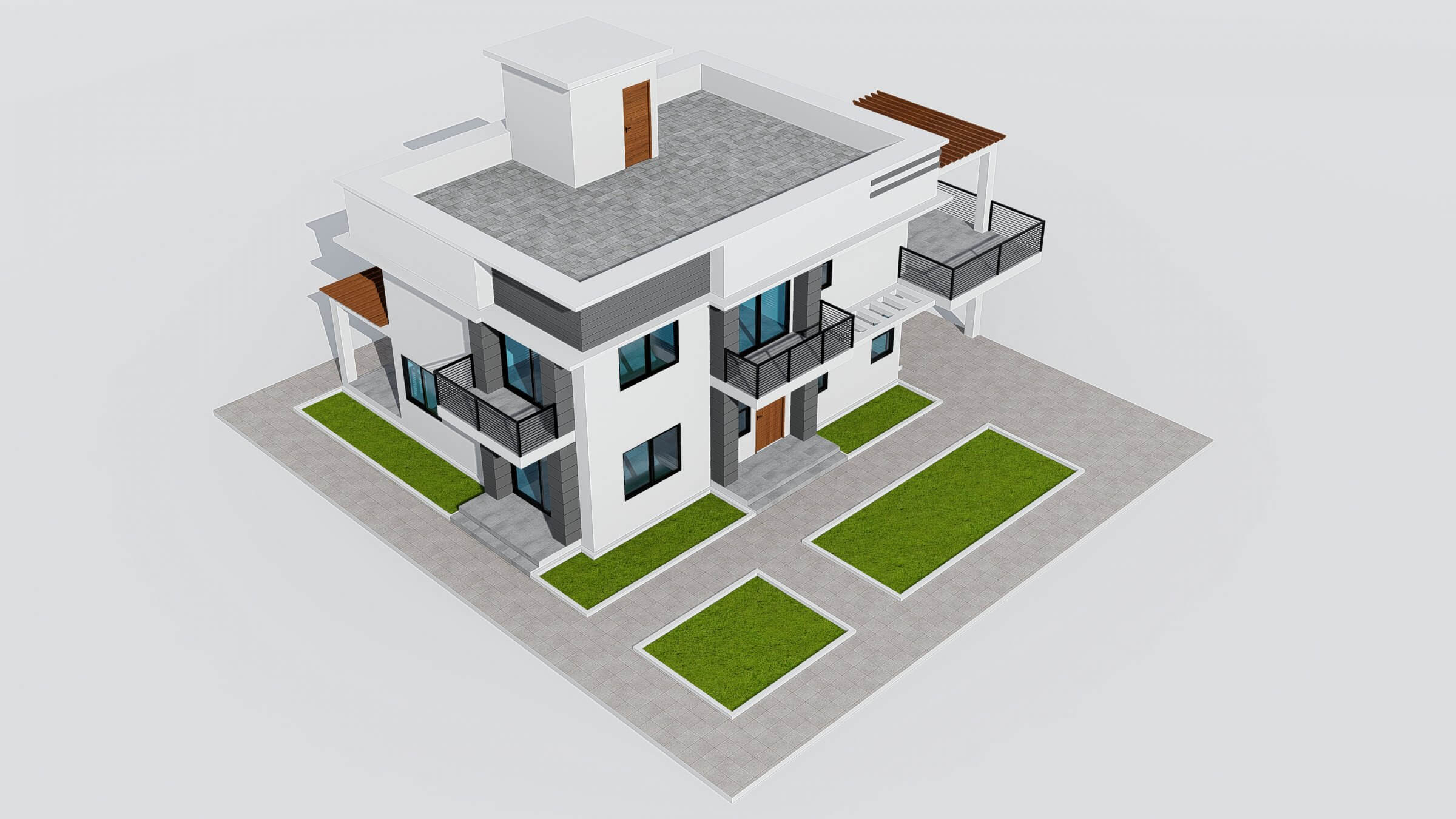 3d House Model 1 Storey
