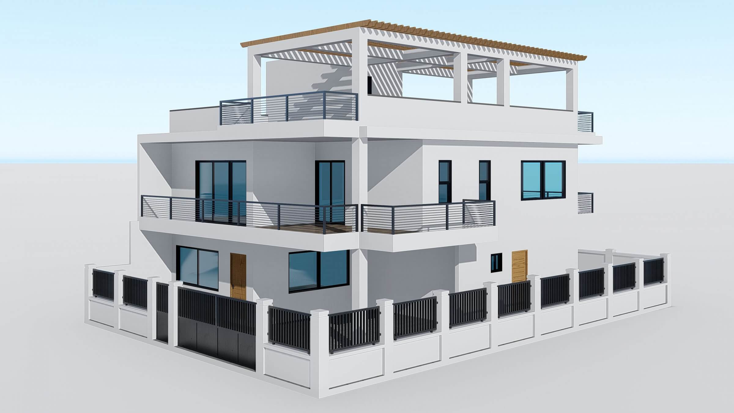 Two Storey House 3 - 3D Model by virtual3d