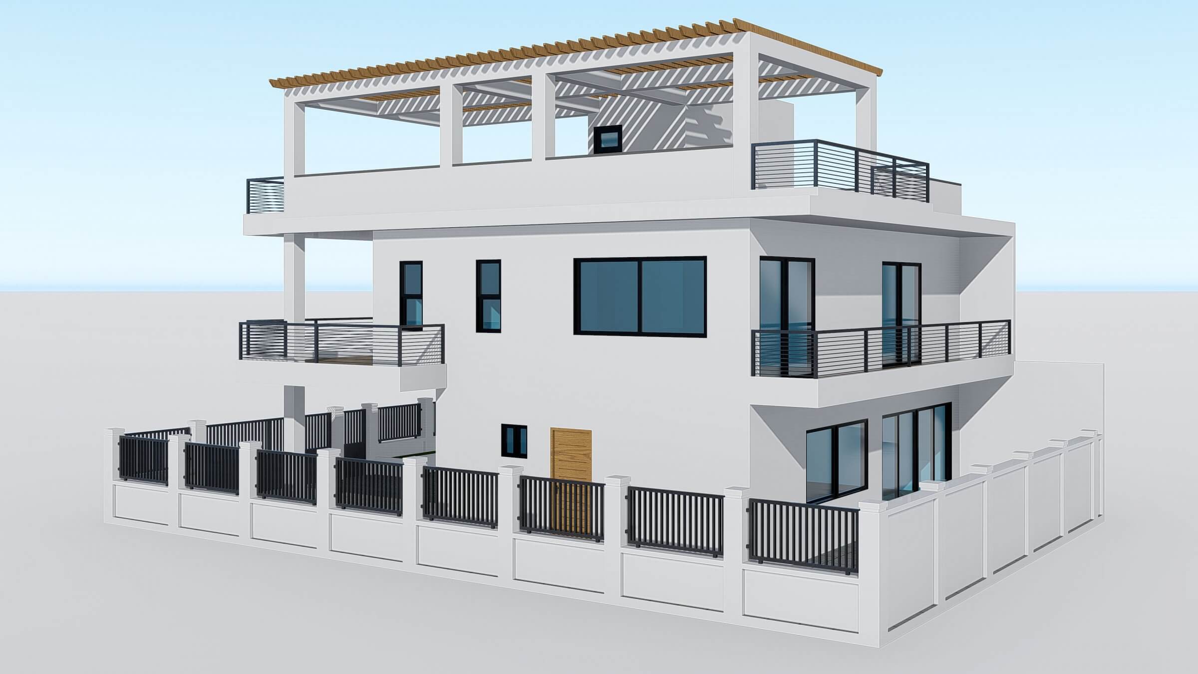 Two Storey House 3 - 3D Model by virtual3d
