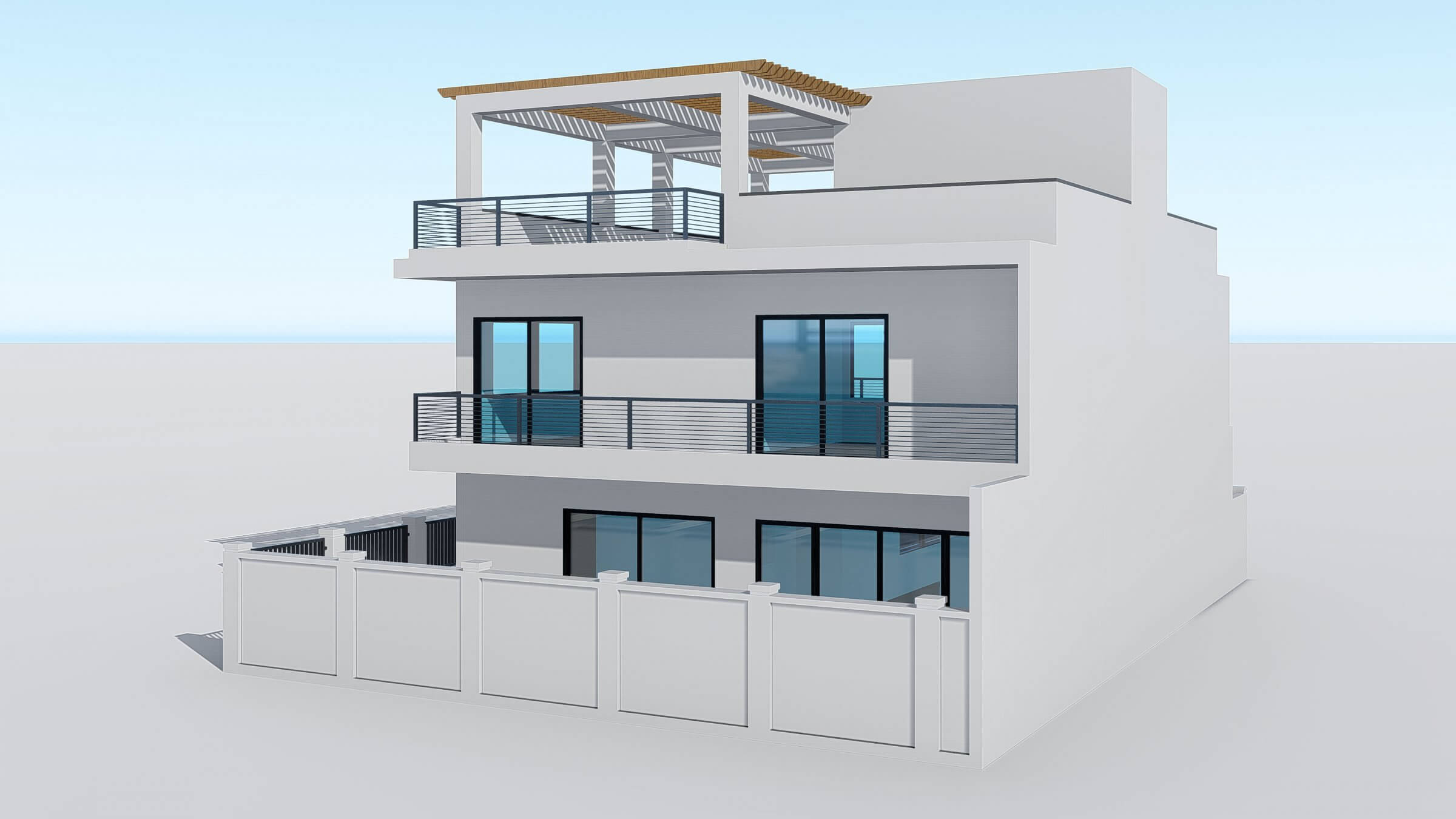Two Storey House 3 - 3D Model by virtual3d