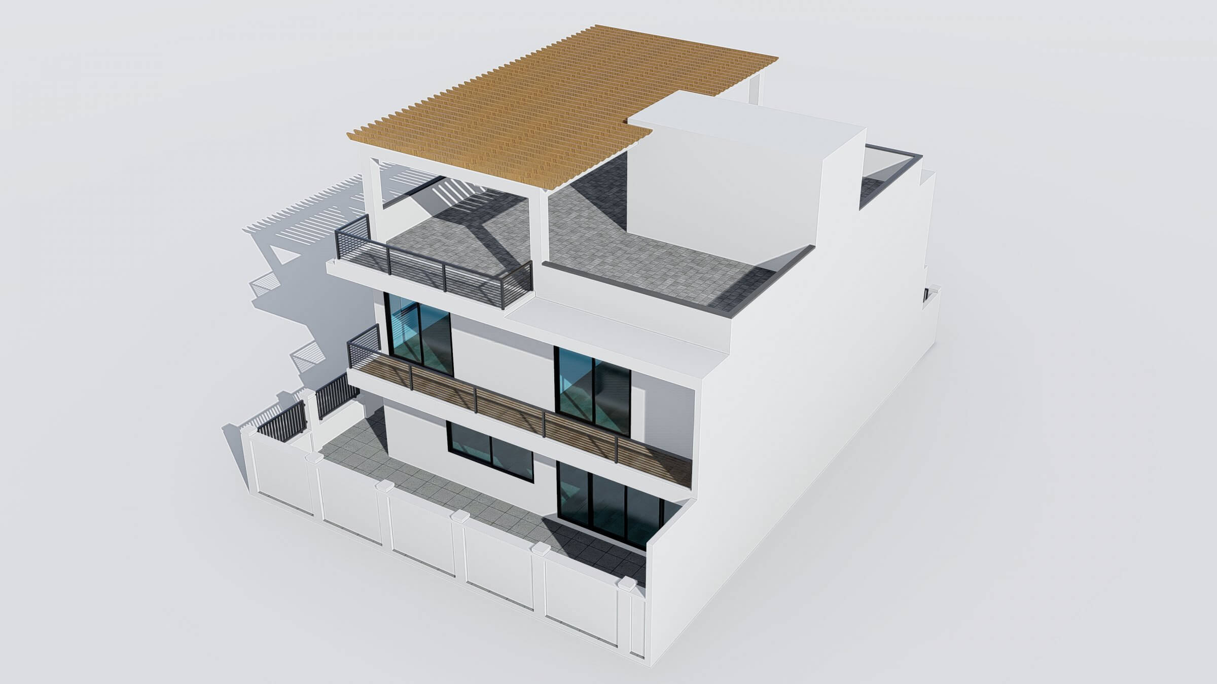 Two Storey House 3 - 3D Model by virtual3d