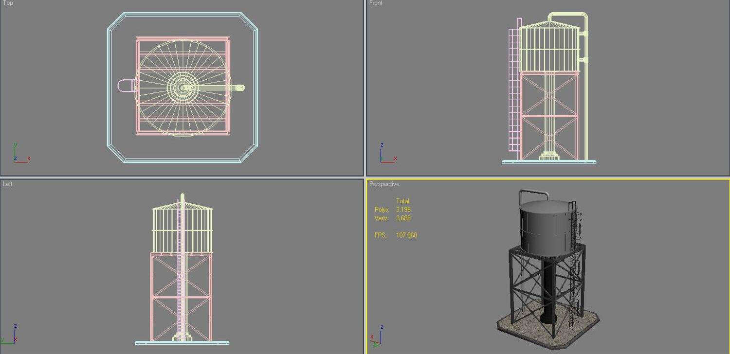 Water Tank - 3D Model by virtual3d
