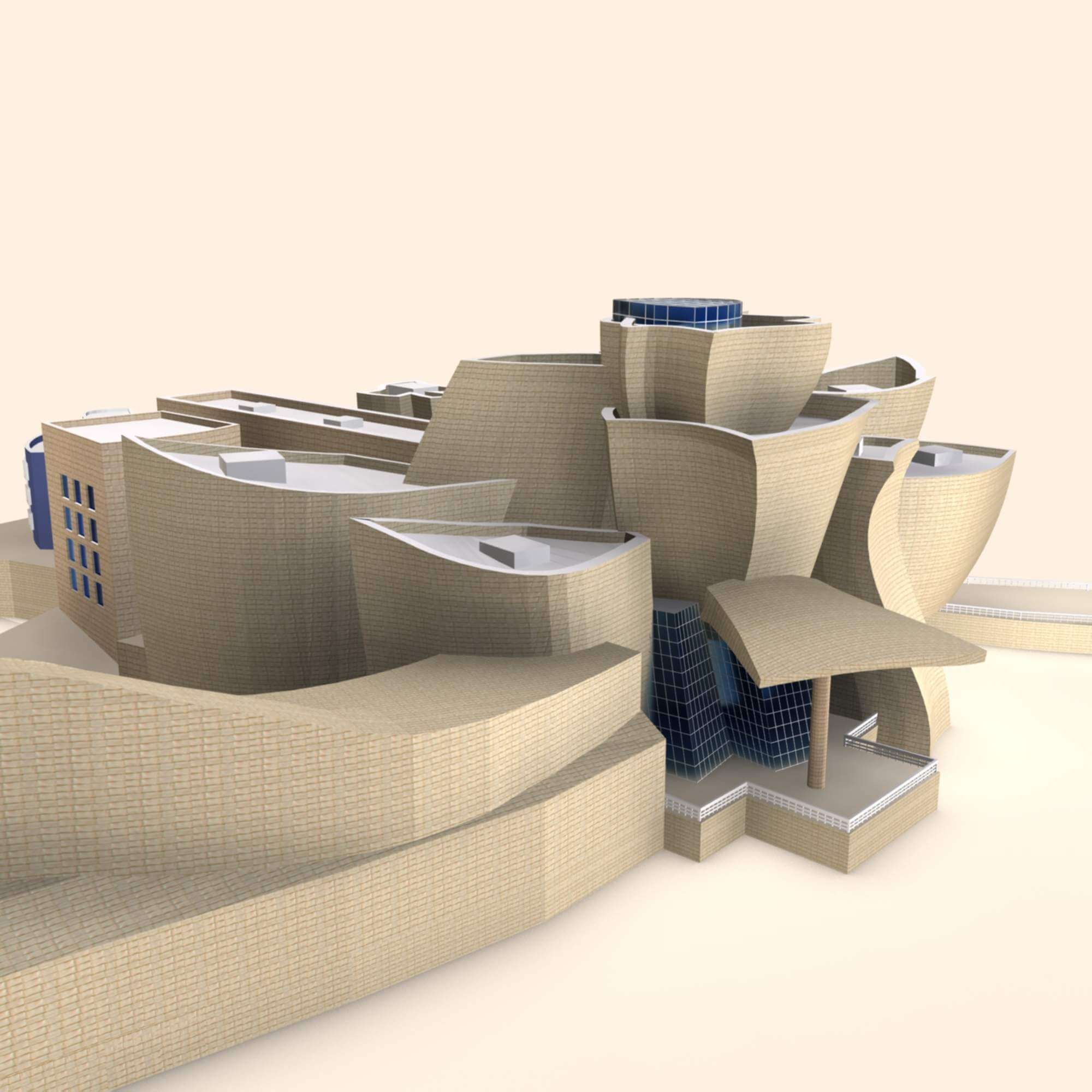 Guggenheim Museum Bilbao - 3D Model by VirtualMaker