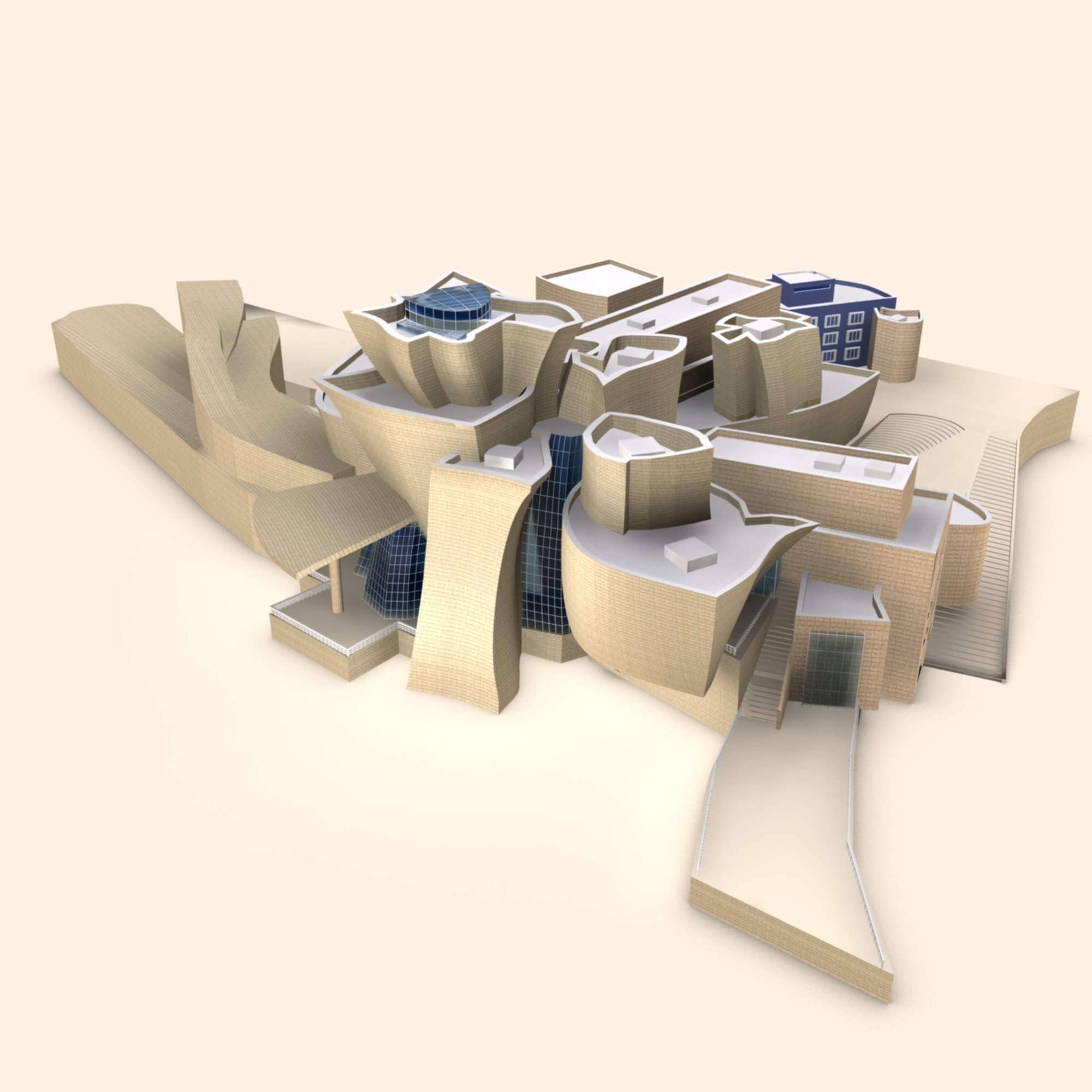 Guggenheim Museum Bilbao - 3D Model by VirtualMaker