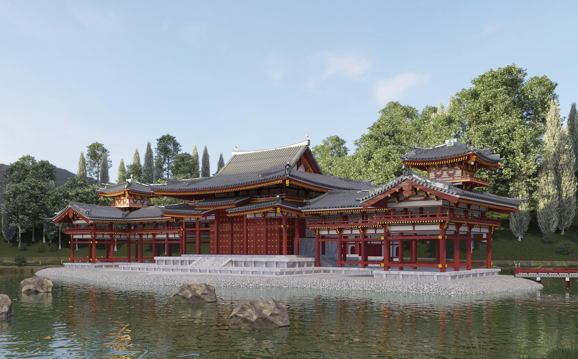 Byodo-In Japanese Temple 3D Model by Visuarch