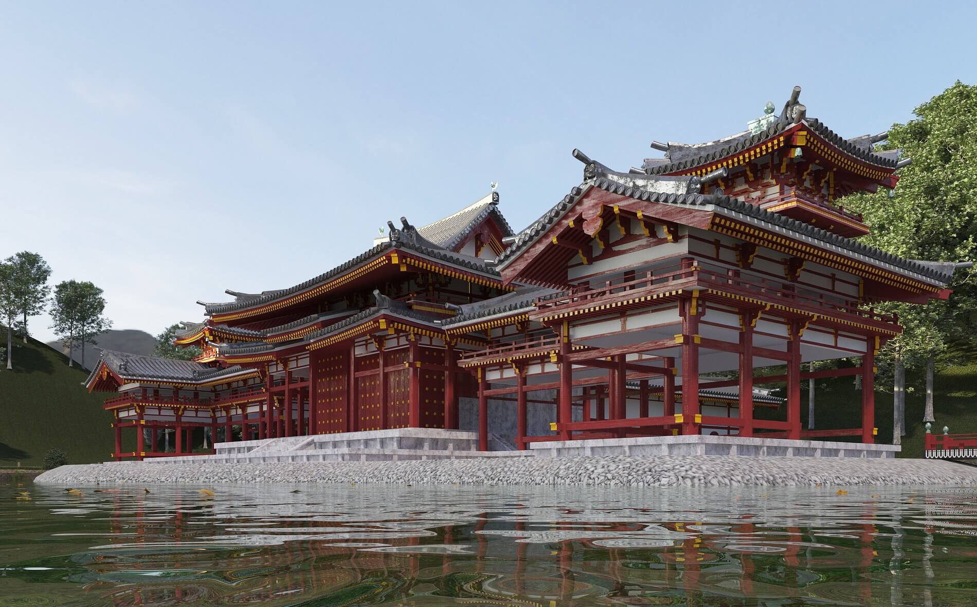 Byodo-In Japanese Temple 3D Model by Visuarch