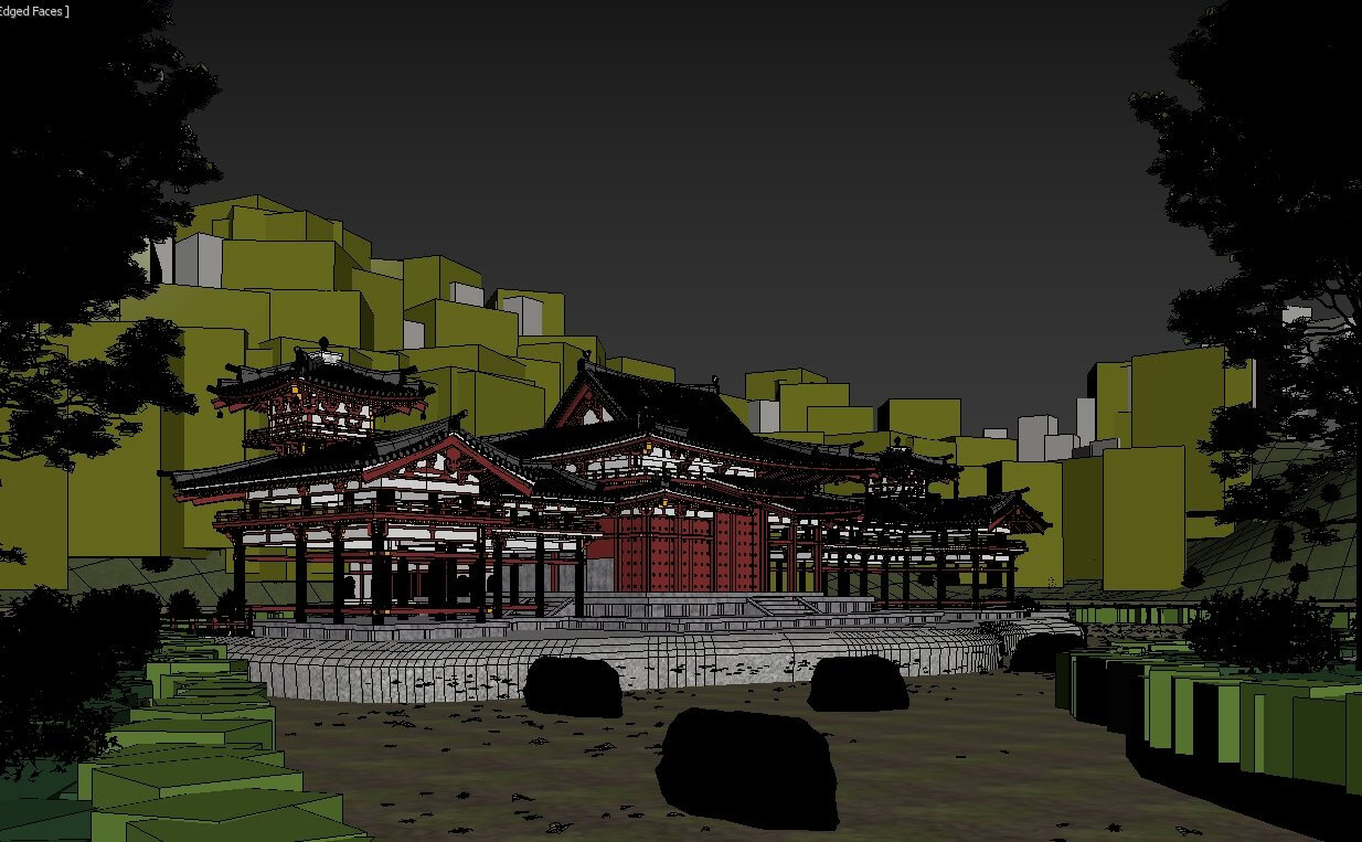 Byodo-In Japanese Temple 3D Model by Visuarch