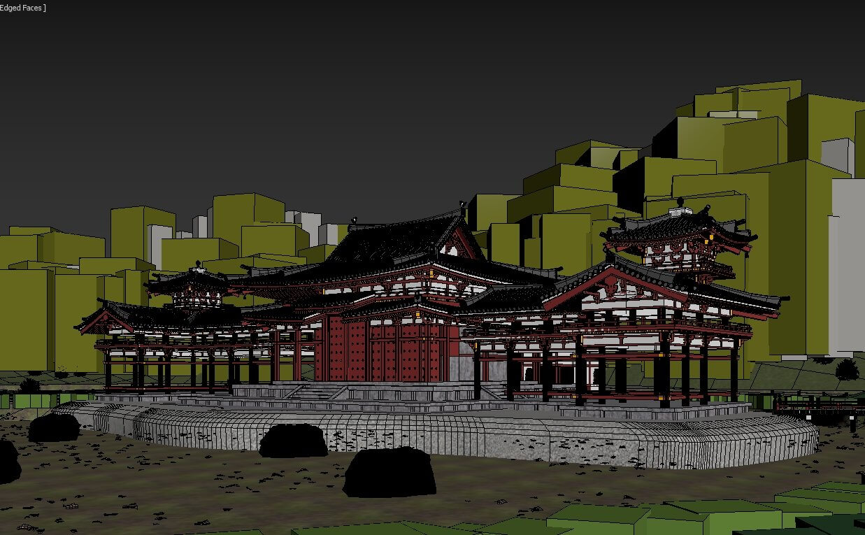 Byodo-In Japanese Temple 3D Model by Visuarch