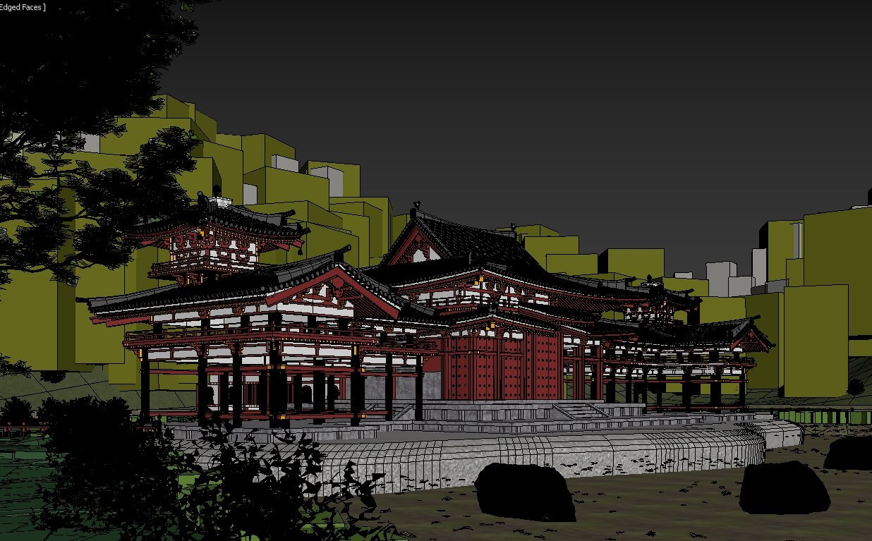 Byodo-In Japanese Temple 3D Model by Visuarch