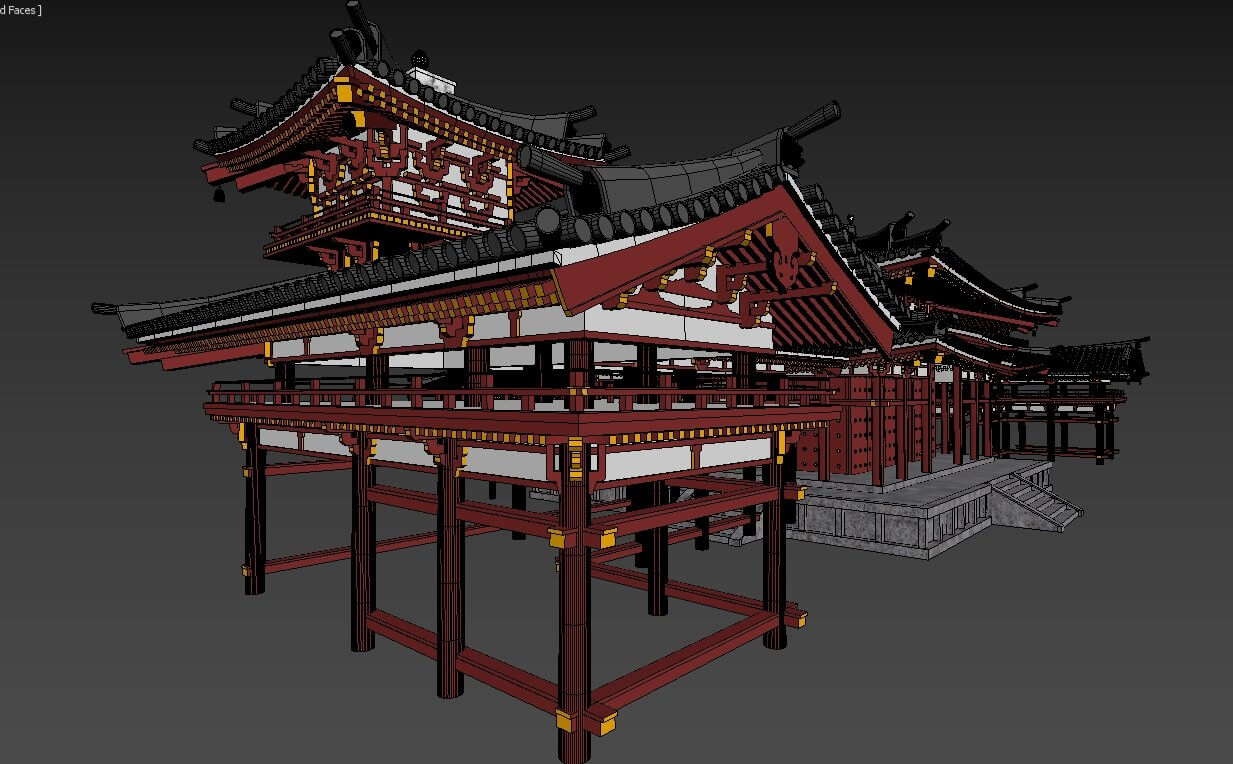 Byodo-In Japanese Temple 3D Model by Visuarch