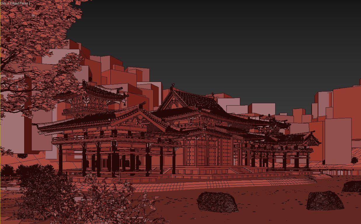 Byodo-In Japanese Temple 3D Model by Visuarch