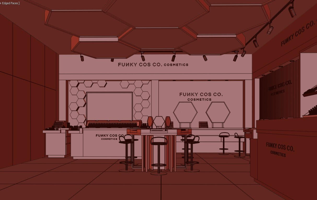 Cosmetics Store - 3D Model by Visuarch