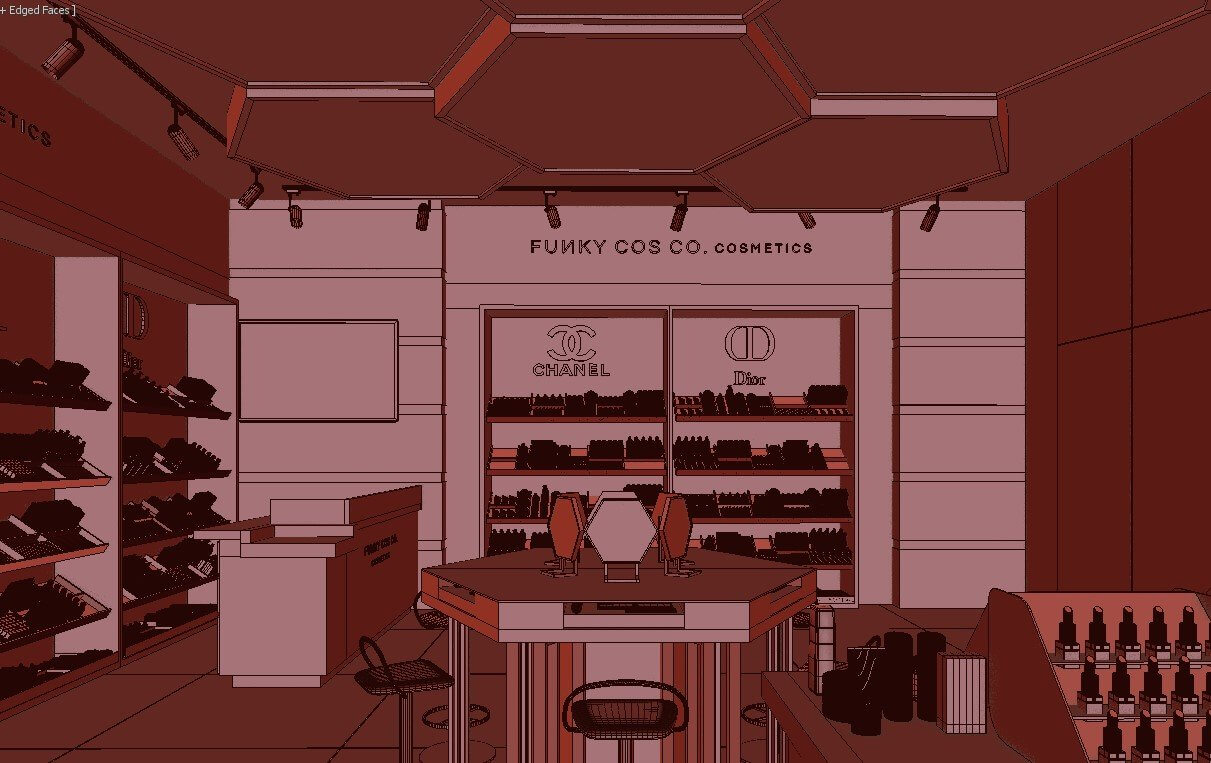 Cosmetics Store - 3D Model by Visuarch