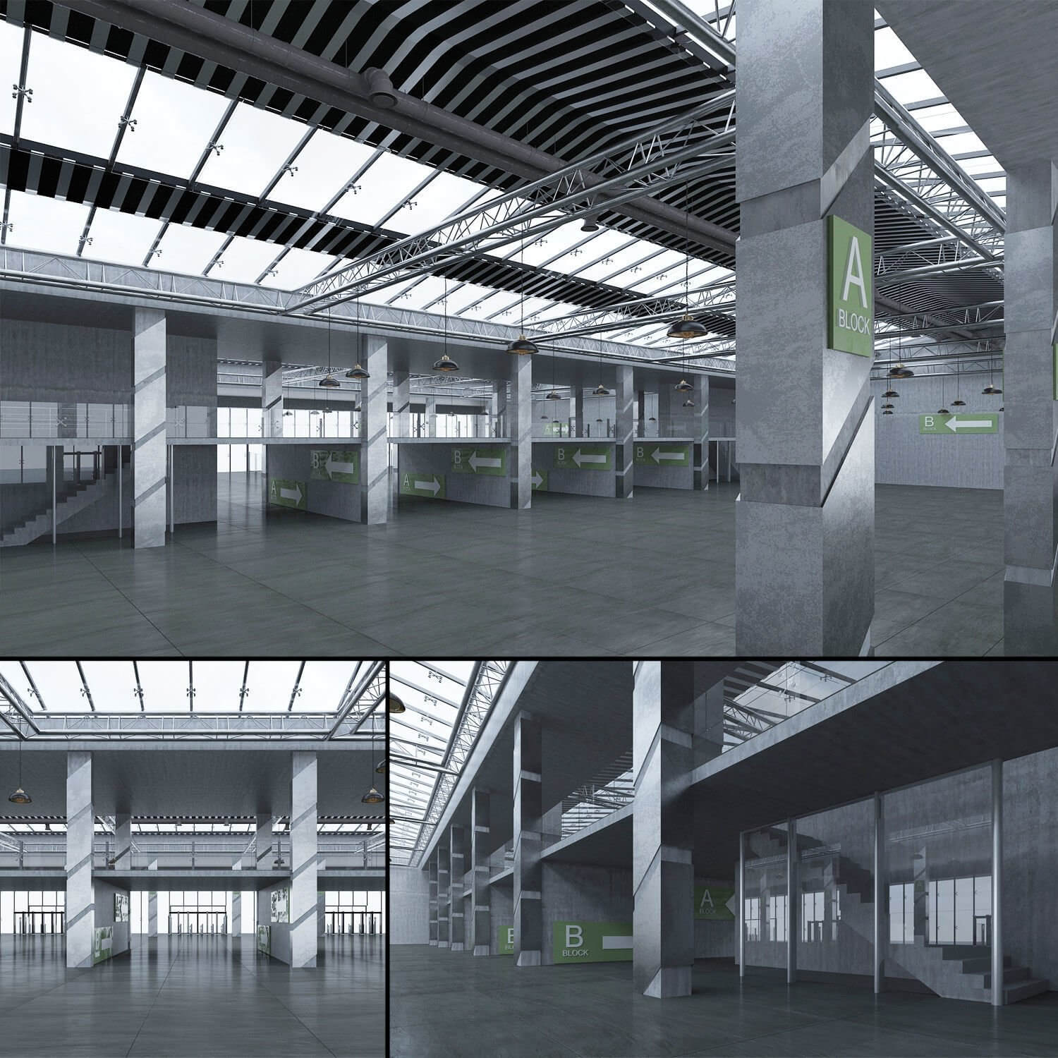 Exhibition Hall - 3D Model by Visuarch