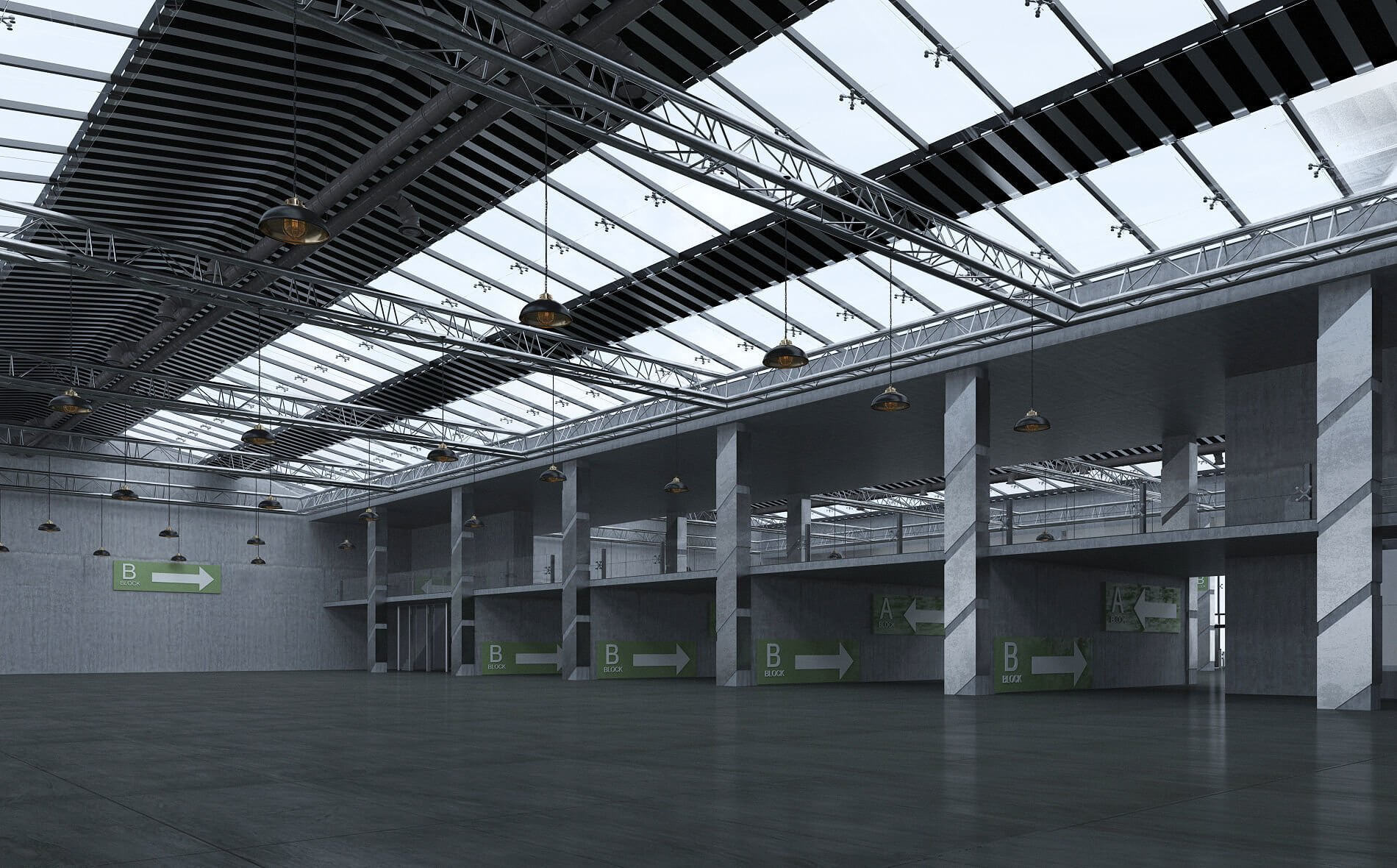 Exhibition Hall - 3D Model by Visuarch