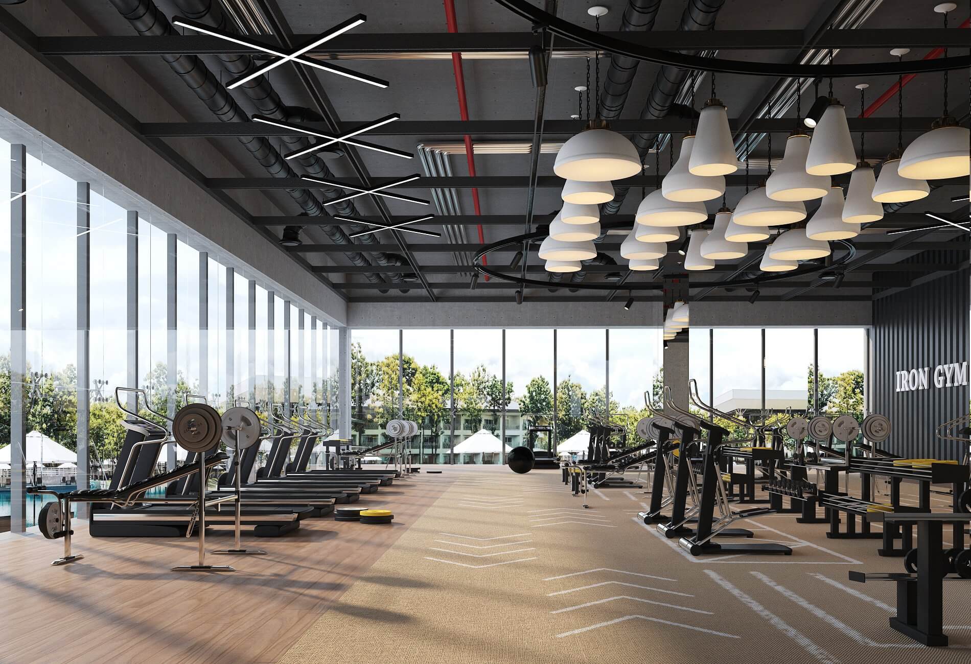 Fitness Center - 3D Model by Visuarch