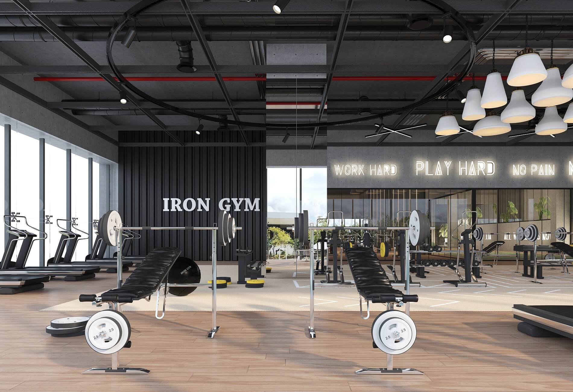 Fitness Center - 3D Model by Visuarch