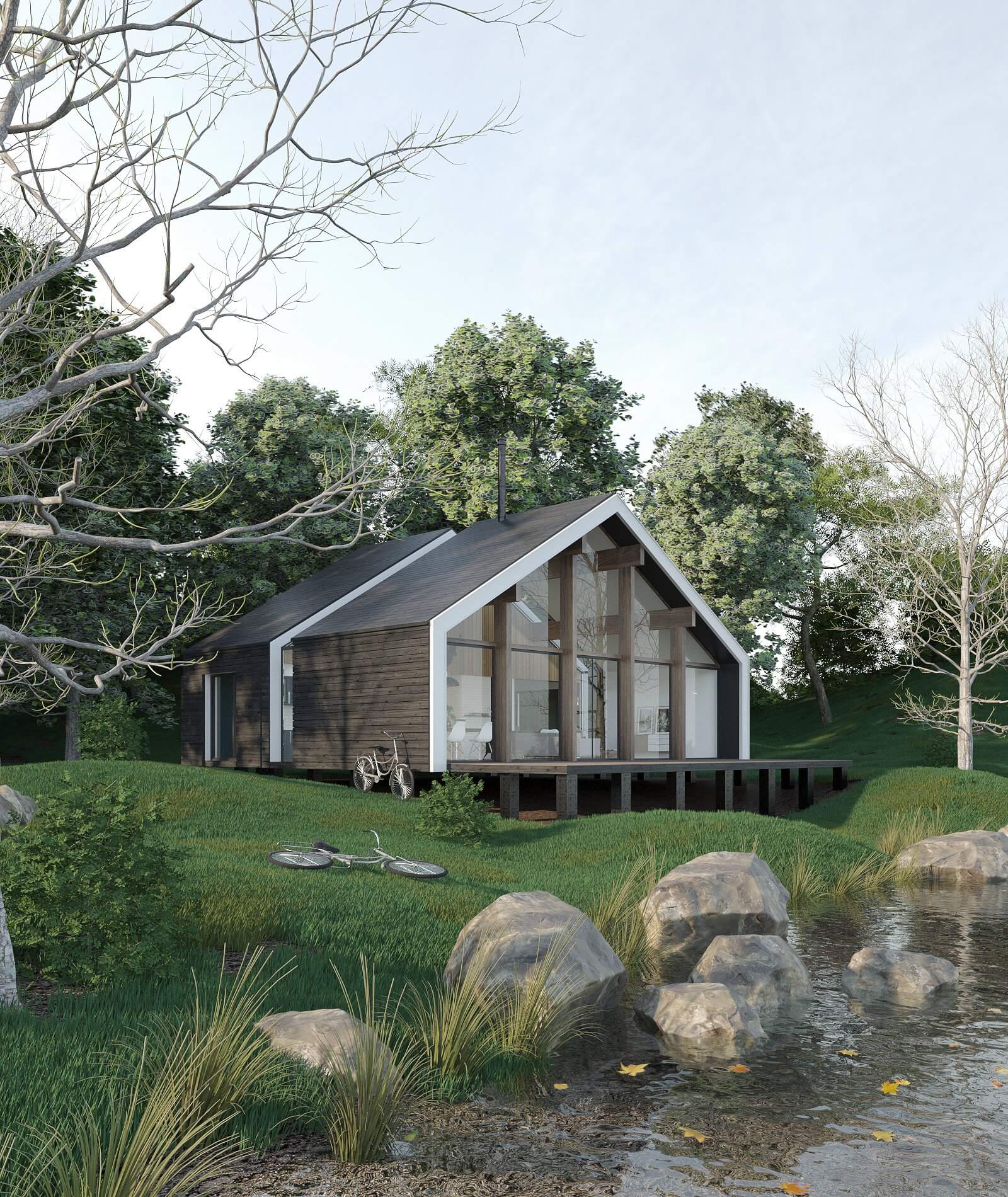 Forest Cabin House - 3D Model by Visuarch