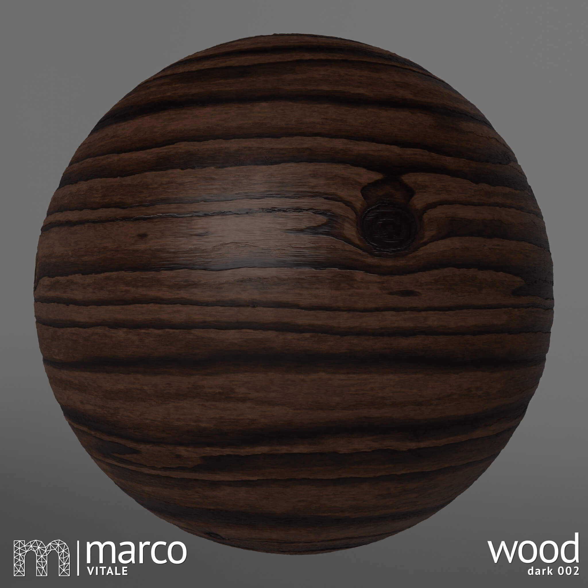 Seamless PBR Wood - Dark 002 (Free) Free 3D Texture by VitaleMarco