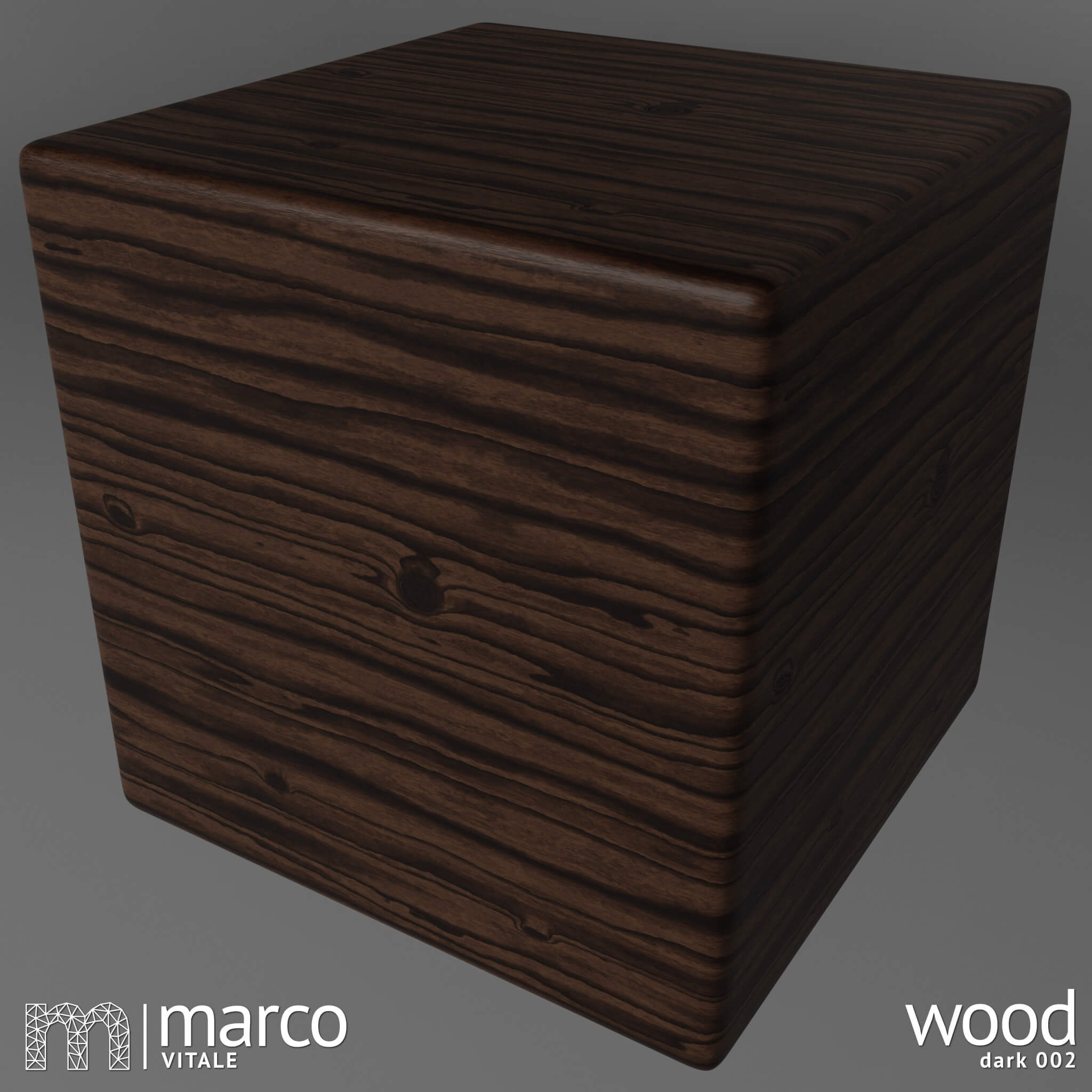 Seamless PBR Wood - Dark 002 (Free) Free 3D Texture by VitaleMarco
