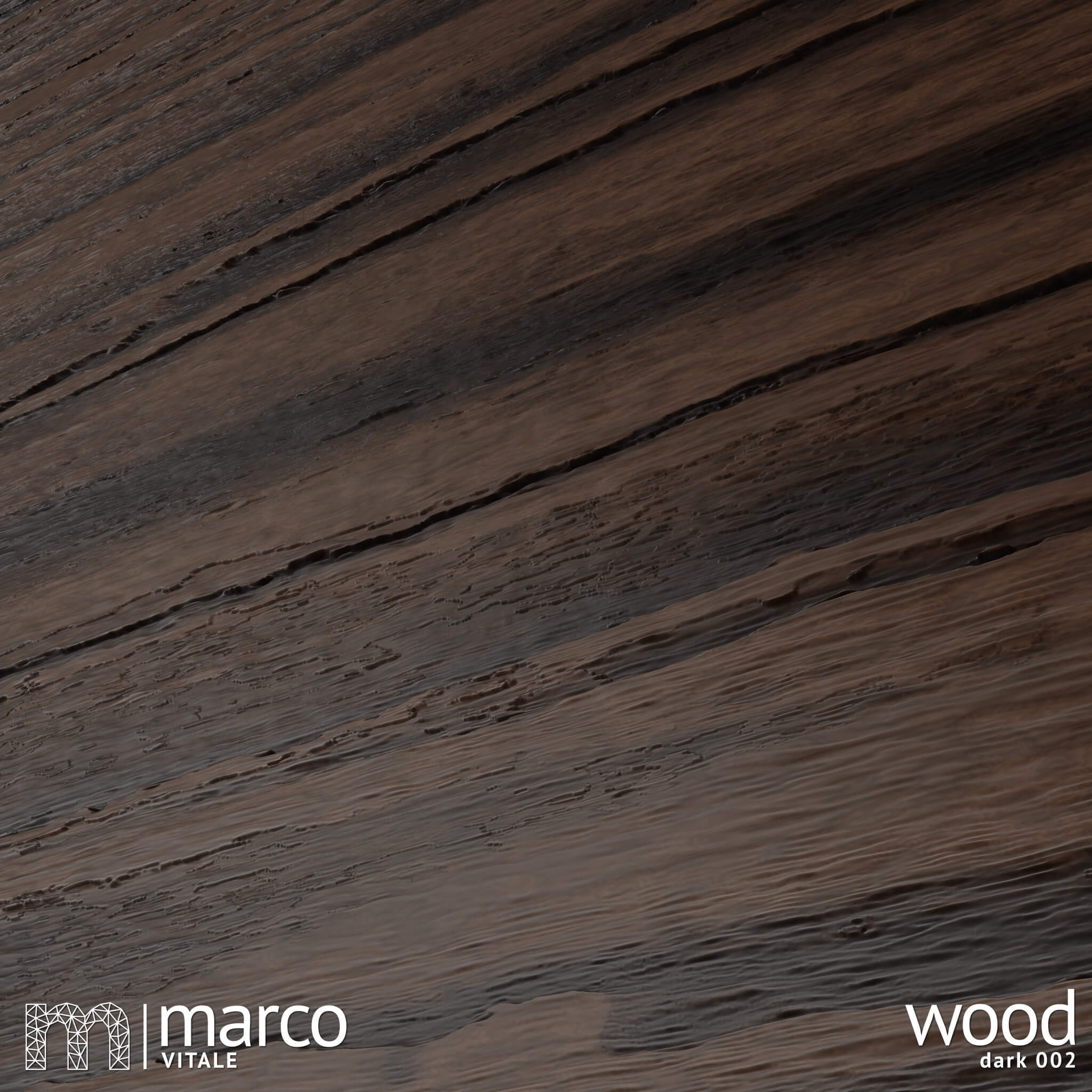 Seamless PBR Wood - Dark 002 (Free) Free 3D Texture by VitaleMarco