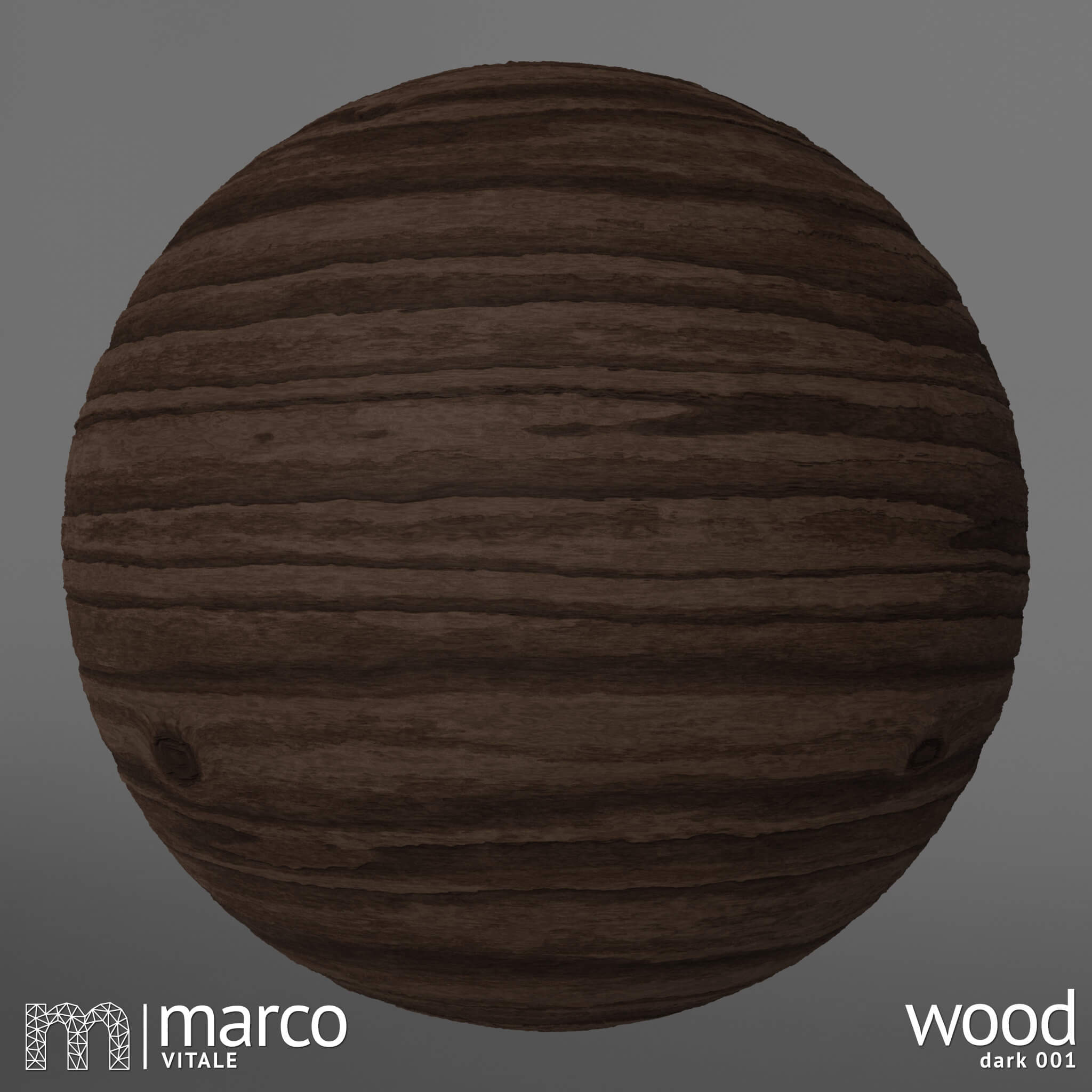Seamless PBR Wood - Dark 001 (Free) Free 3D Texture by VitaleMarco