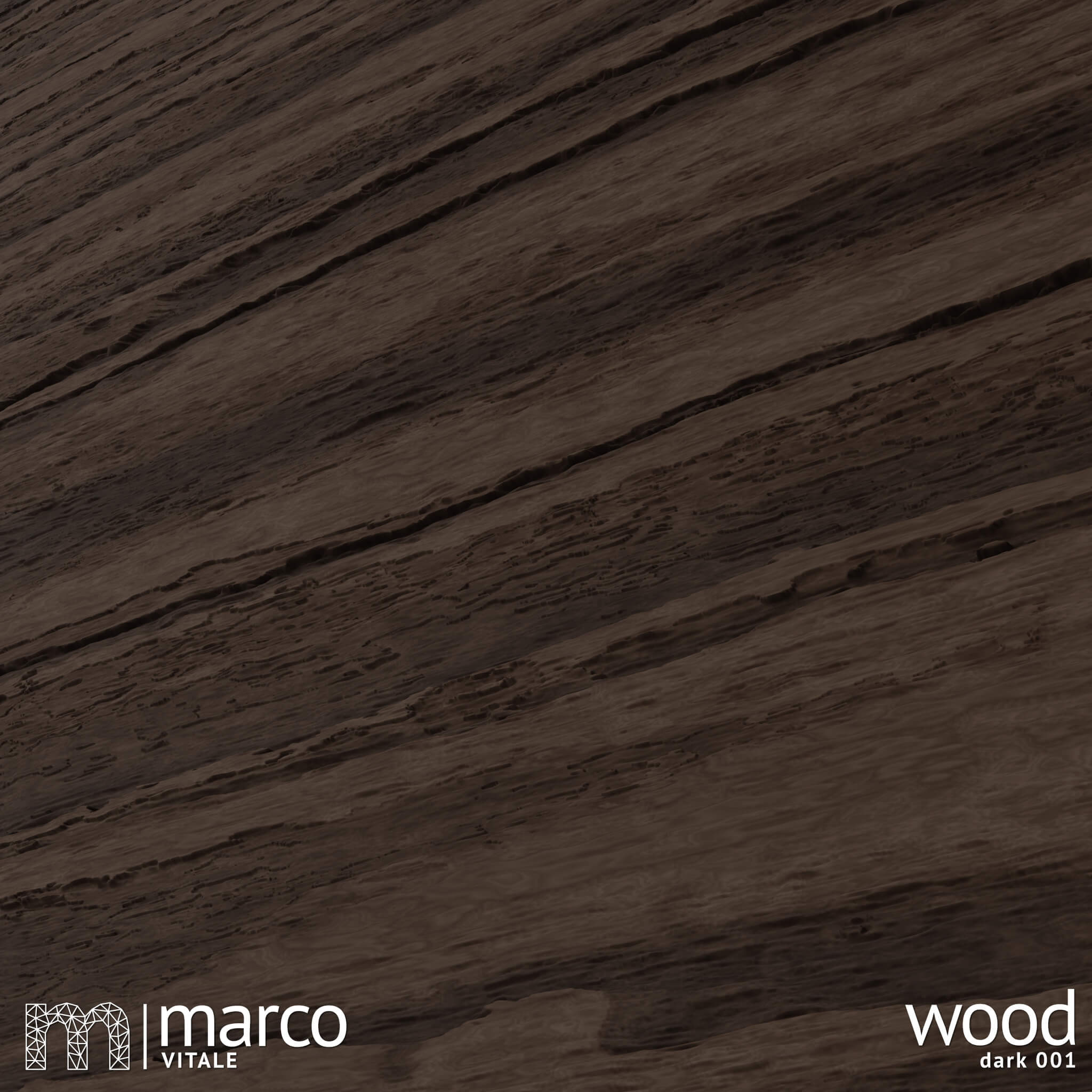 Seamless PBR Wood - Dark 001 (Free) Free 3D Texture by VitaleMarco