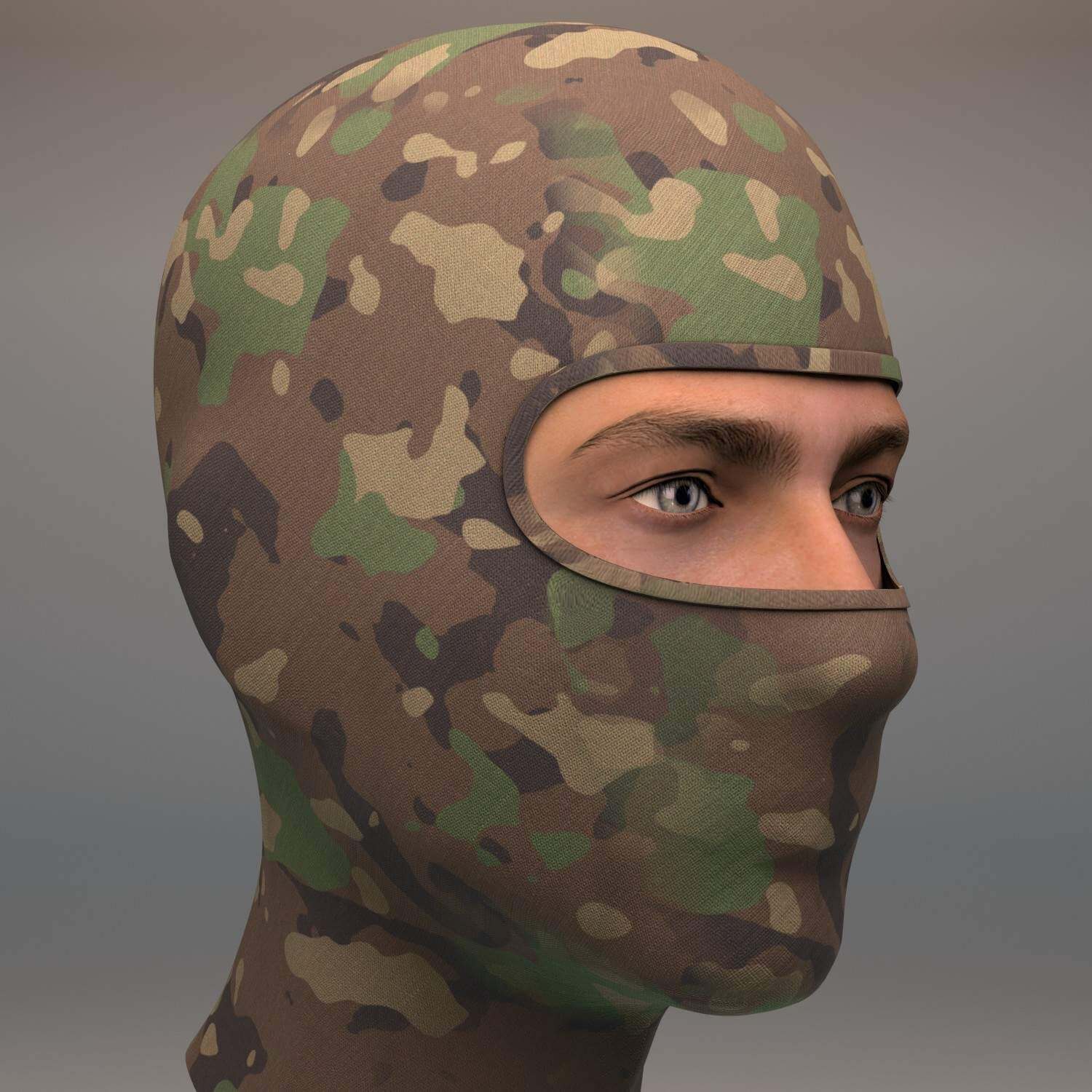 Balaclava Mask (Woodland) - 3D Model by Vitamin