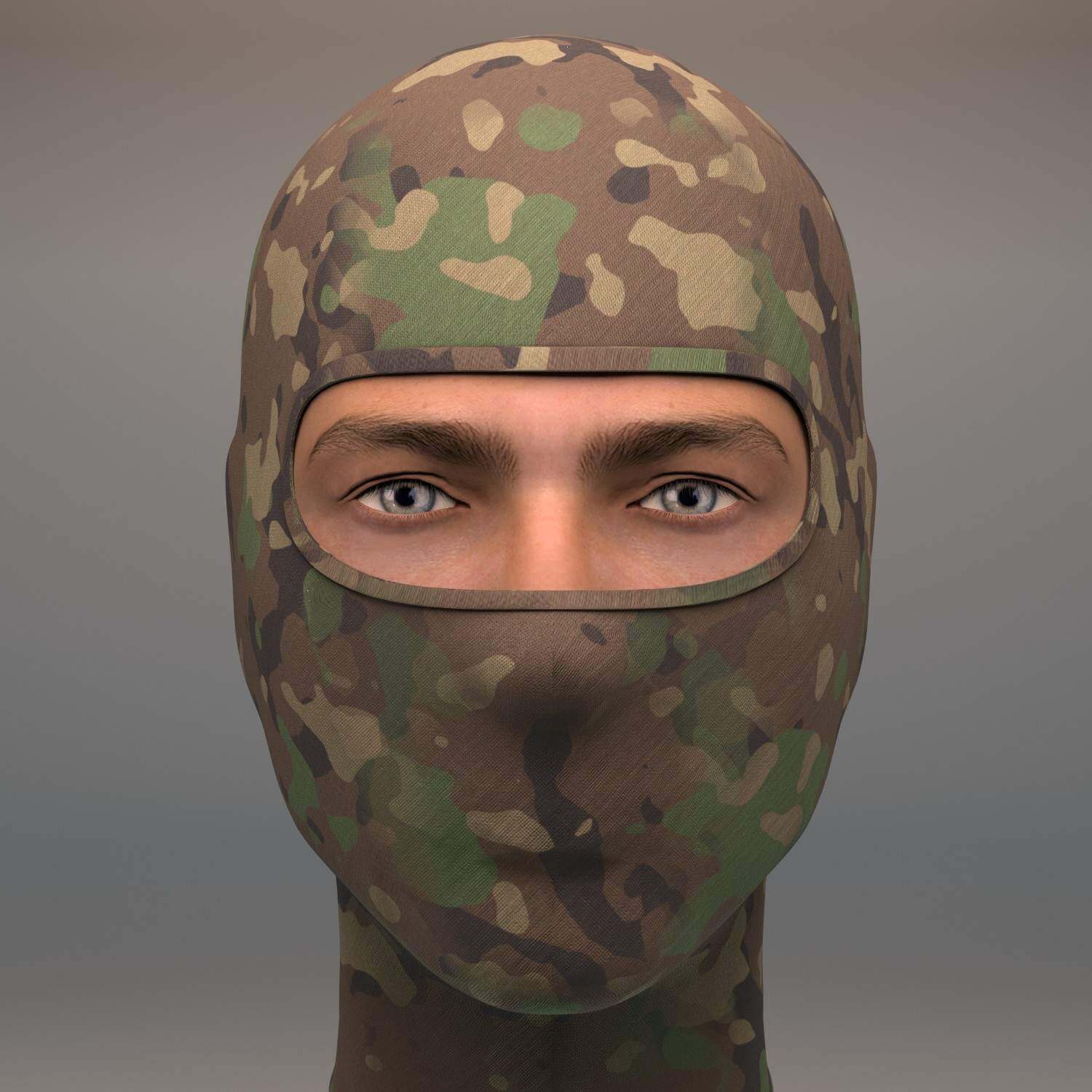 Balaclava Mask (Woodland) - 3D Model by Vitamin