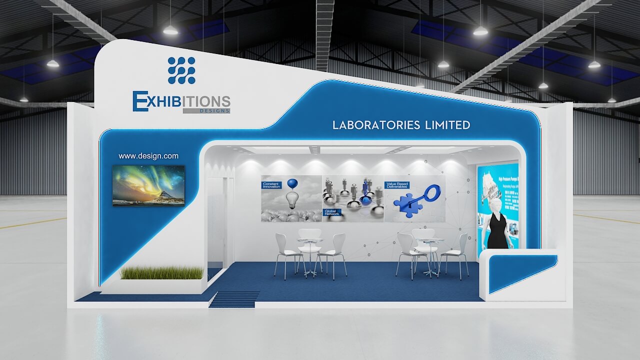 16 Exhibition Stand 1 Side Open - 3D Model by vivekt478