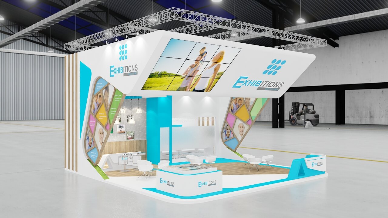 18 Exhibition Stand 3 Side Open - 3D Model by vivekt478