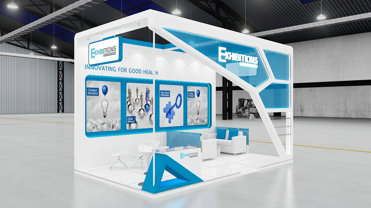 19 Exhibition Stand 3 Side Open - 3D Model by vivekt478