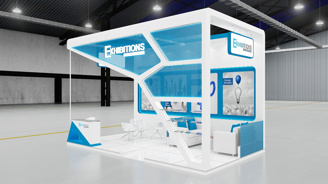 19 Exhibition Stand 3 Side Open - 3D Model by vivekt478