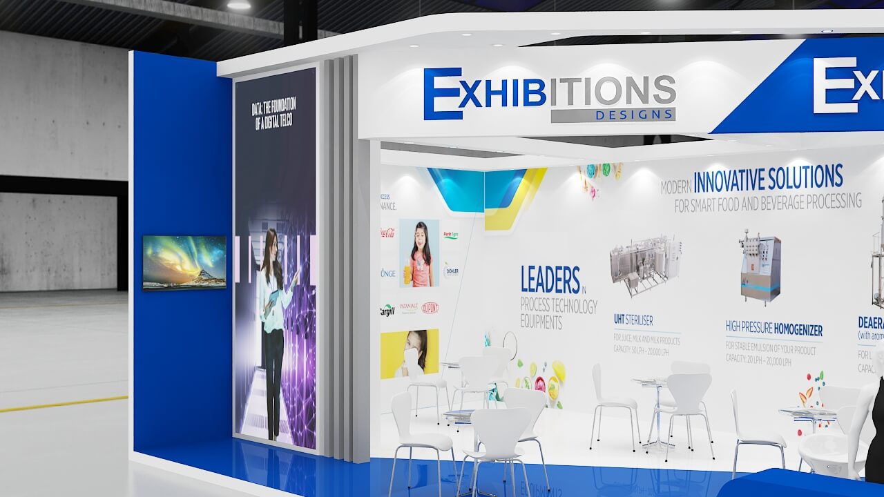 21 Exhibition Stand 2 Side Open - 3D Model by vivekt478