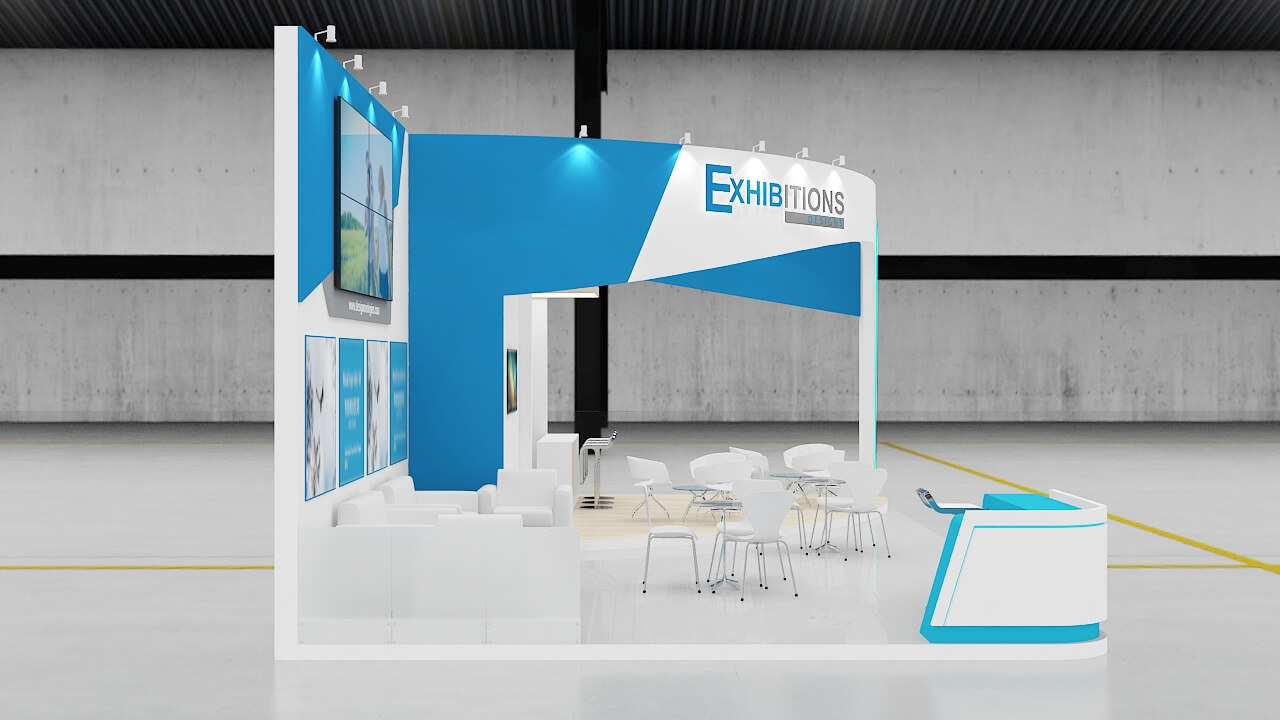 23 Exhibition Stand 3 Side Open - 3D Model by vivekt478