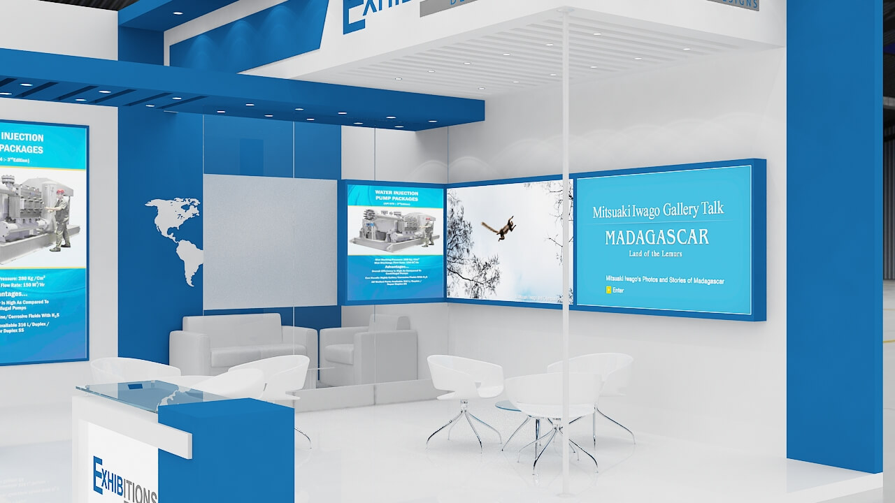 24 Exhibition Stand 2 Side Open - 3D Model by vivekt478