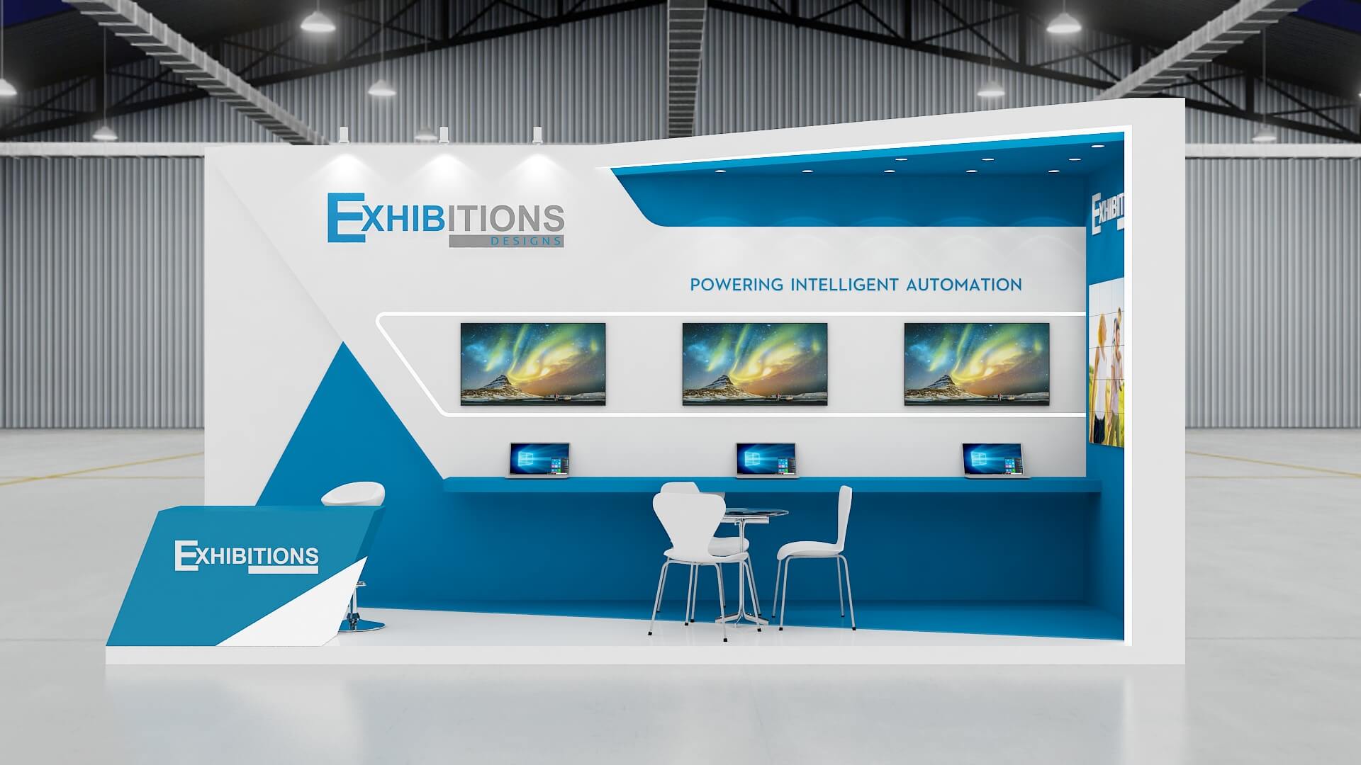 27 Exhibition Stand 2 Side Open - 3D Model by vivekt478