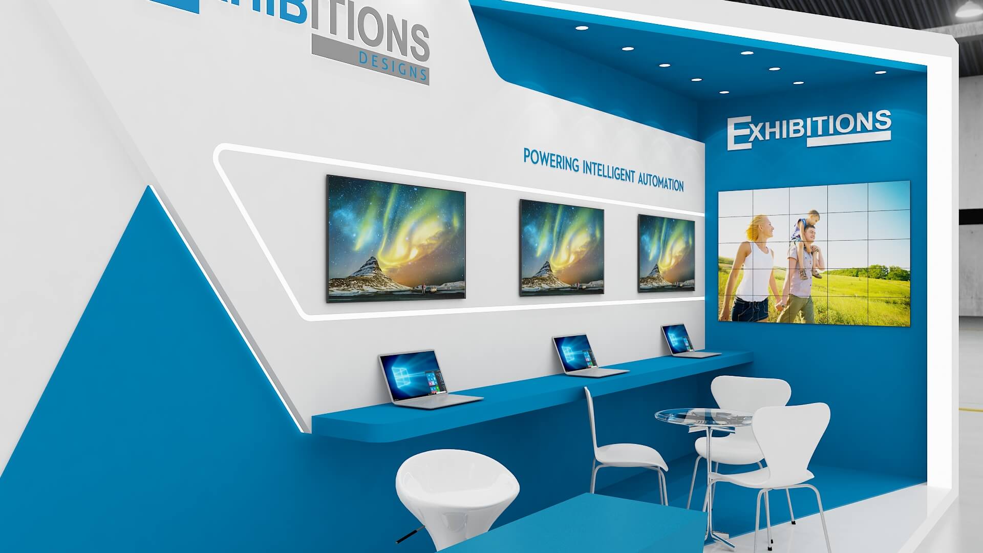 27 Exhibition Stand 2 Side Open - 3D Model by vivekt478