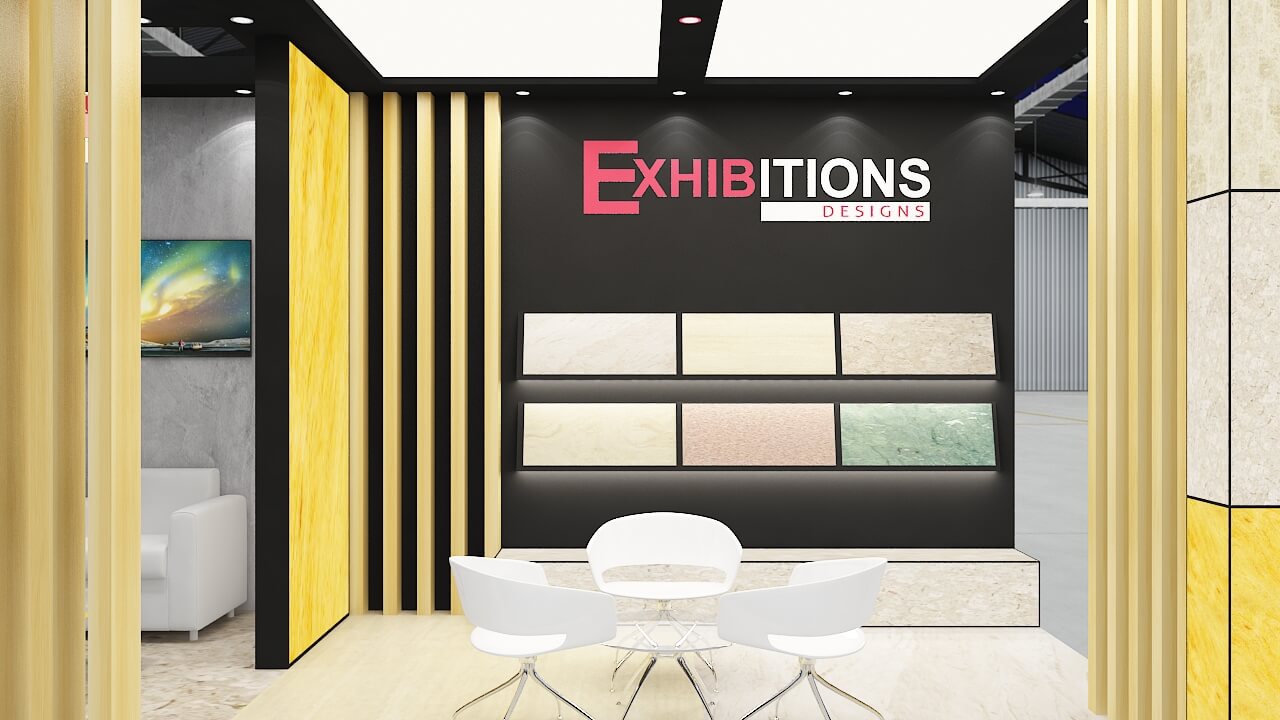 32 Exhibition Stand 2 Side Open - 3D Model by vivekt478