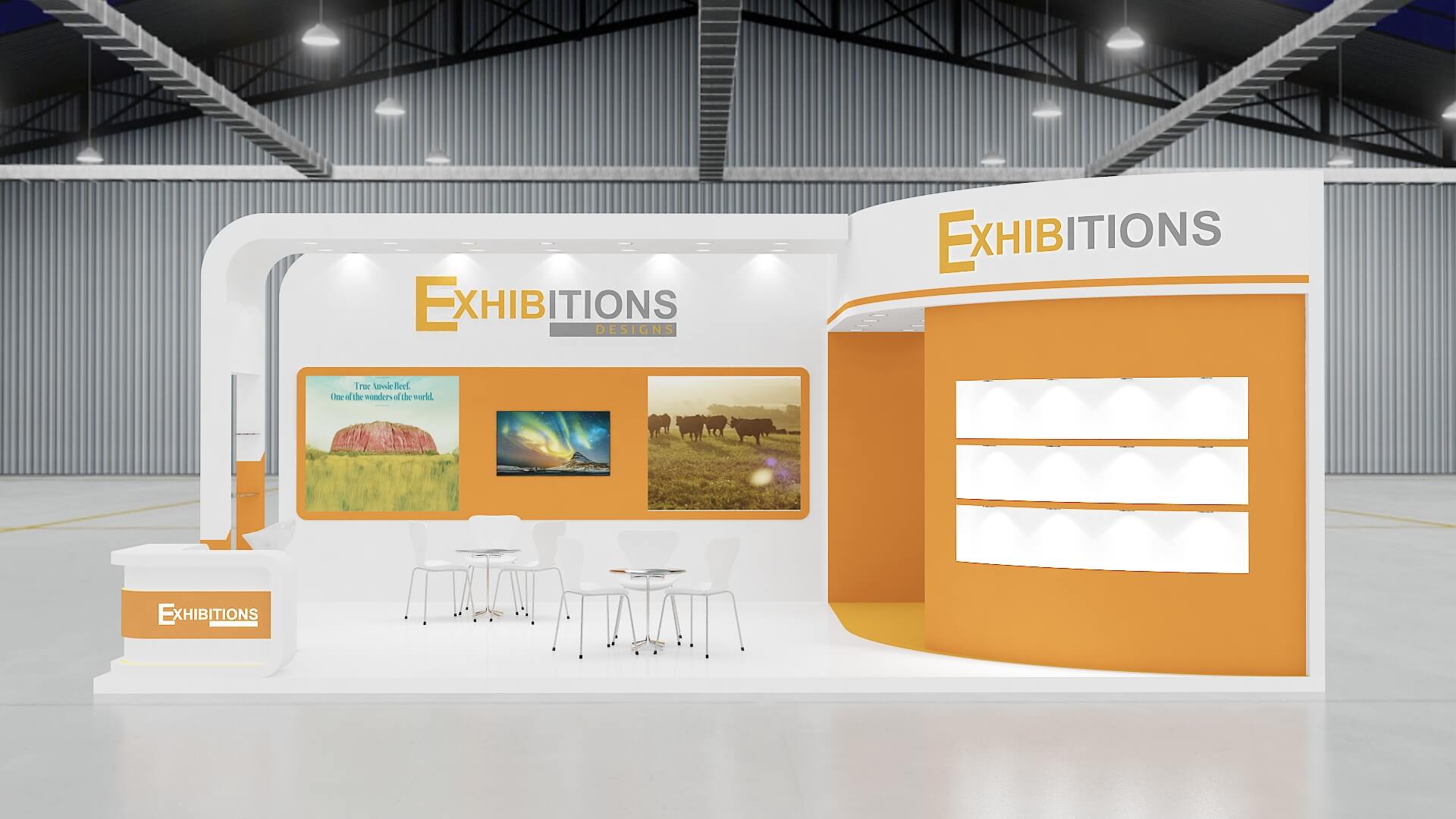 42 Exhibition Stand 2 Side Open - 3D Model by vivekt478