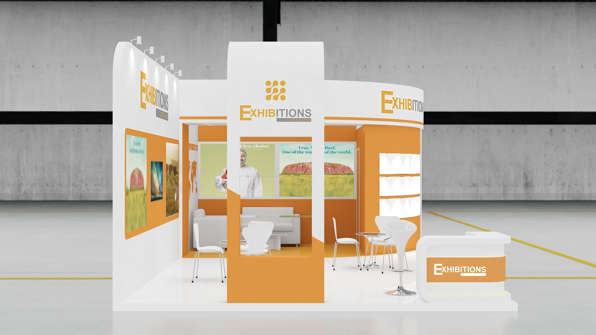 42 Exhibition Stand 2 Side Open - 3D Model by vivekt478