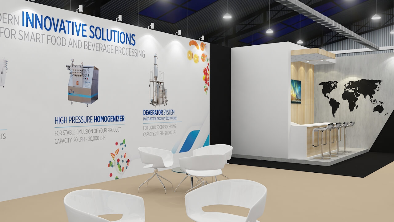 44 Exhibition Stand 2 Side Open - 3D Model by vivekt478