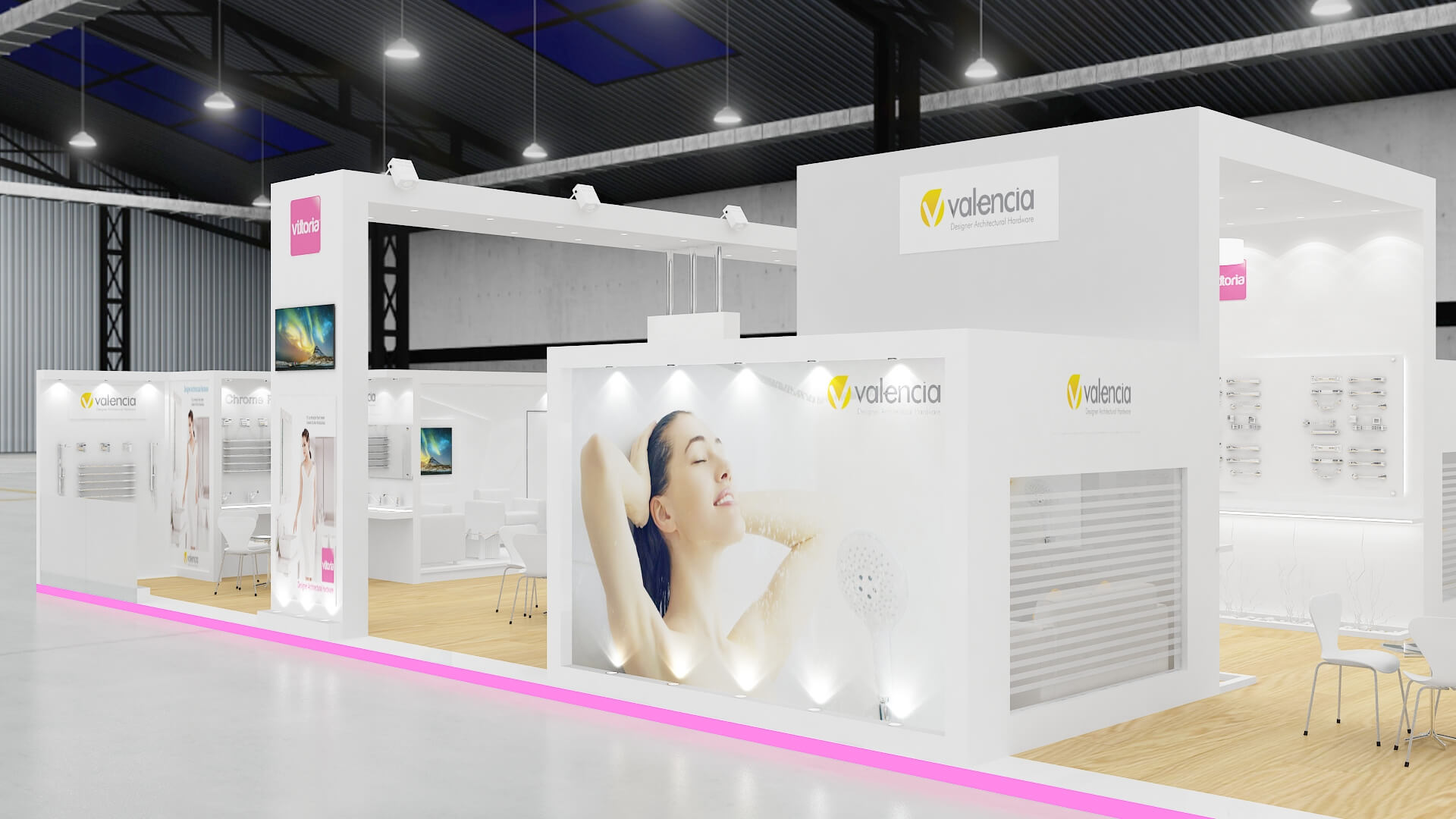 46 Exhibition Stand 3 Side Open - 3D Model by vivekt478