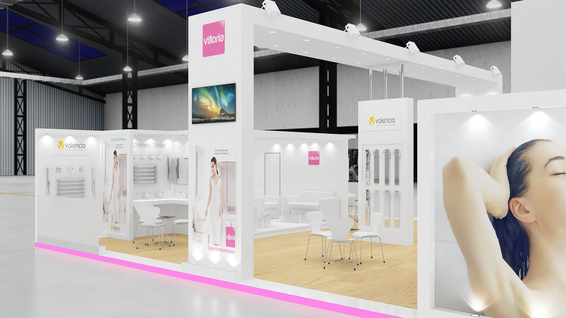 46 Exhibition Stand 3 Side Open - 3D Model by vivekt478