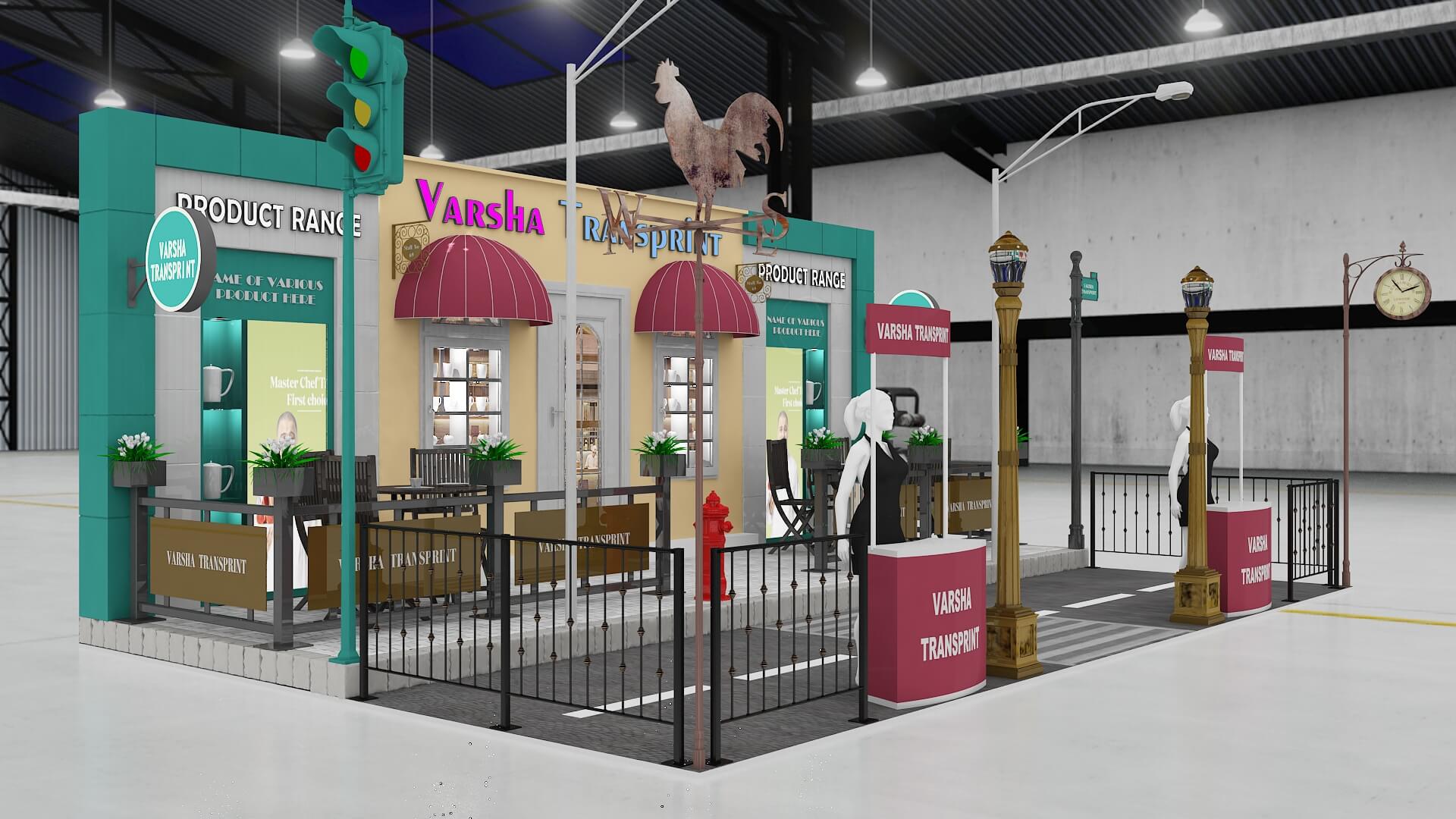 47 Exhibition Stand 3 Side Open - 3D Model by vivekt478
