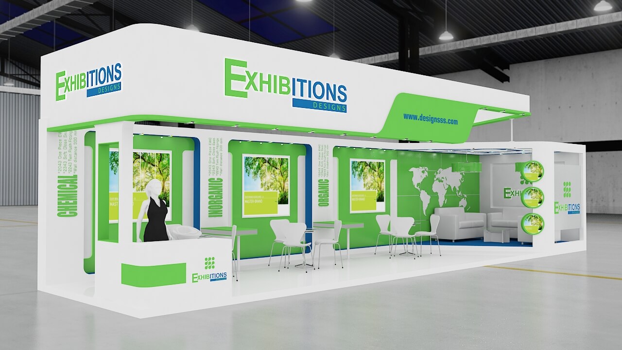 49 Exhibition Stand 2 Side Open - 3D Model by vivekt478