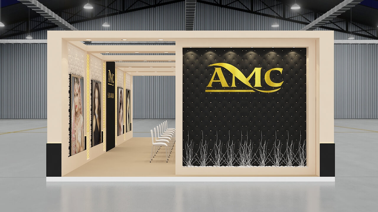 55 Exhibition Stand 3 Side Open - 3D Model by vivekt478